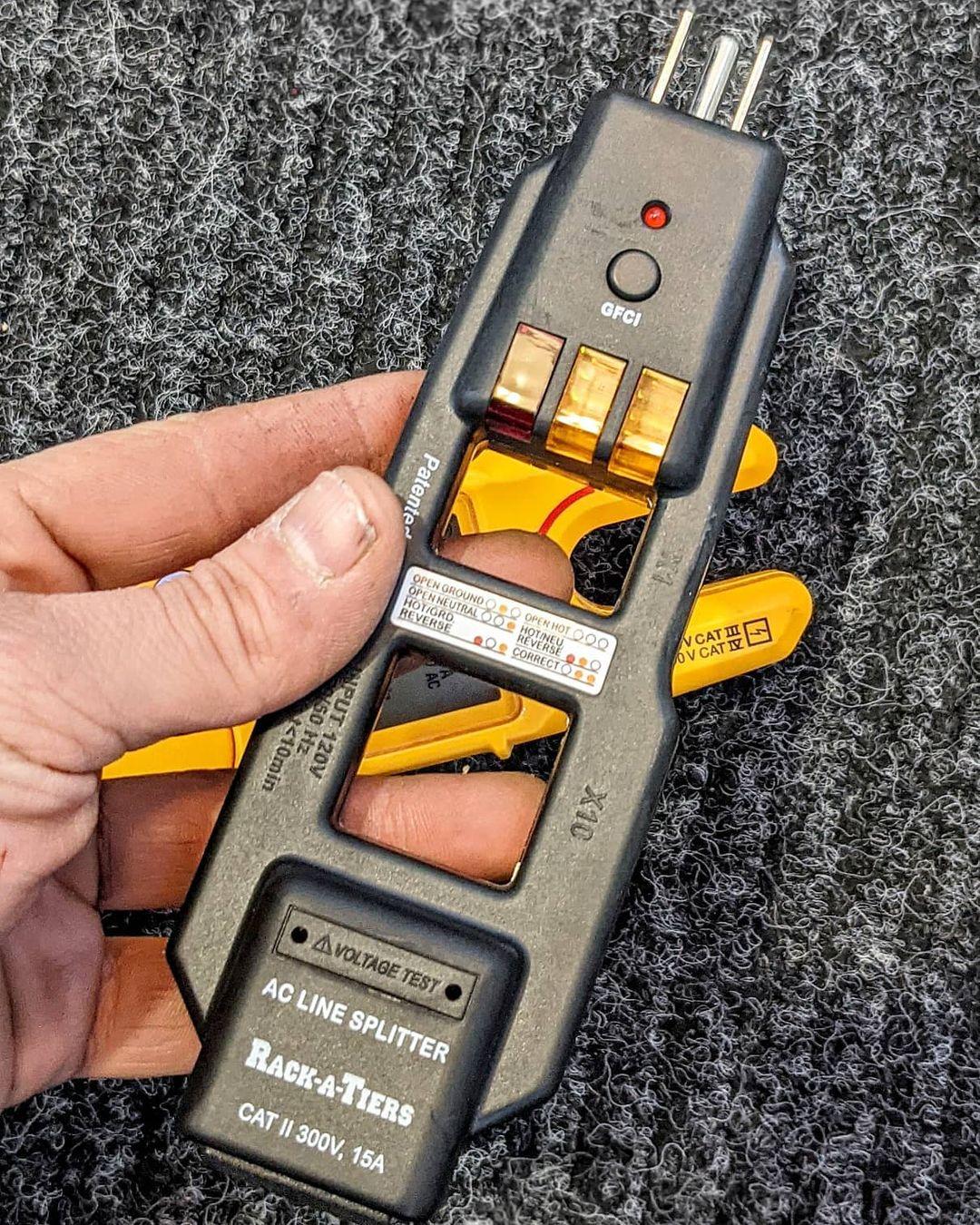 AC Line Splitter with GFCI Tester - Rack-A-Tiers