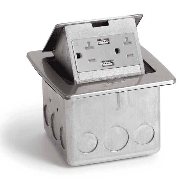 Countertop Pop Up Outlets | Countertop Receptacle | Rack-A-Tiers