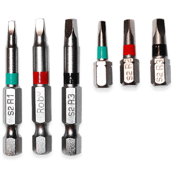 Impact Driver Bits - Square - Rack-A-Tiers