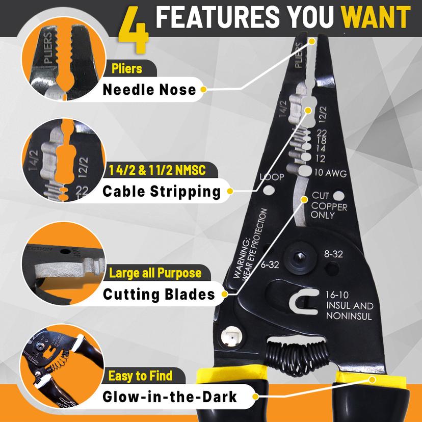 Croc's Needle Nose Wire Strippers - Rack-A-Tiers